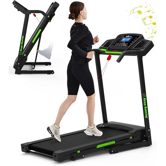 3.5HP Foldable Incline Home Treadmill, 330LBS Capacity, Walker Exercise ...