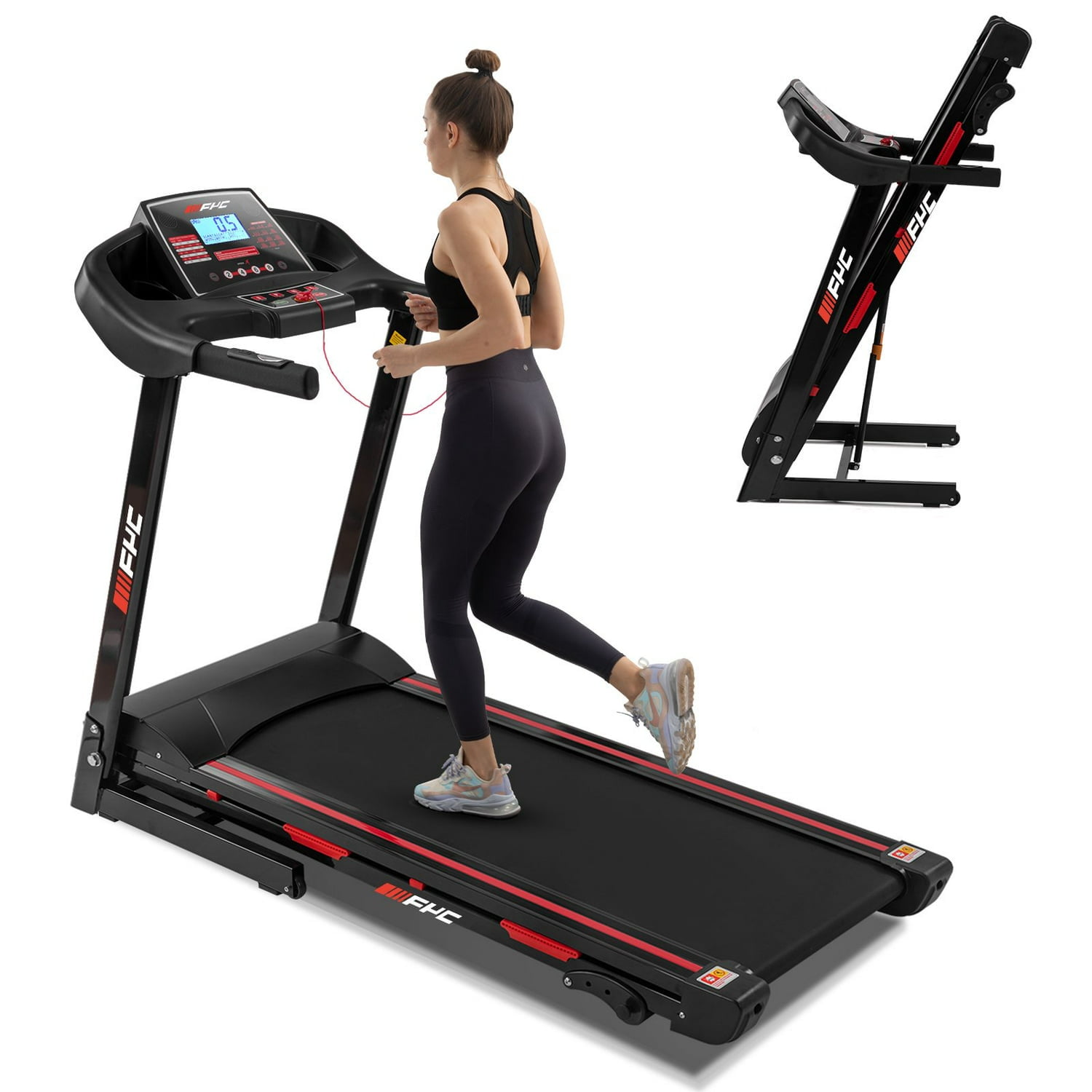 3.5HP Folding Treadmill with Incline 330lb Capacity APP Connected ...