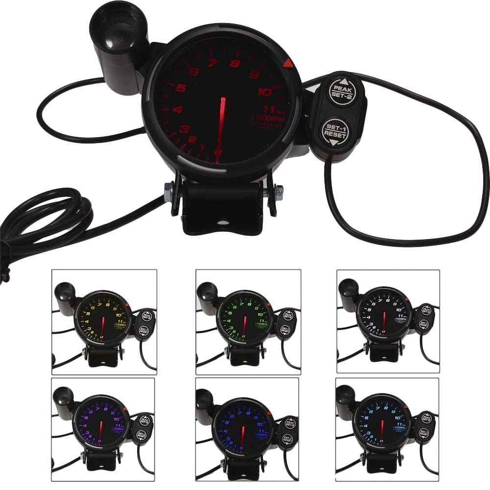 3.5Inch Diameter Car Tachometer RPM Gauge 0-11000 RPM with 7 Colors ...