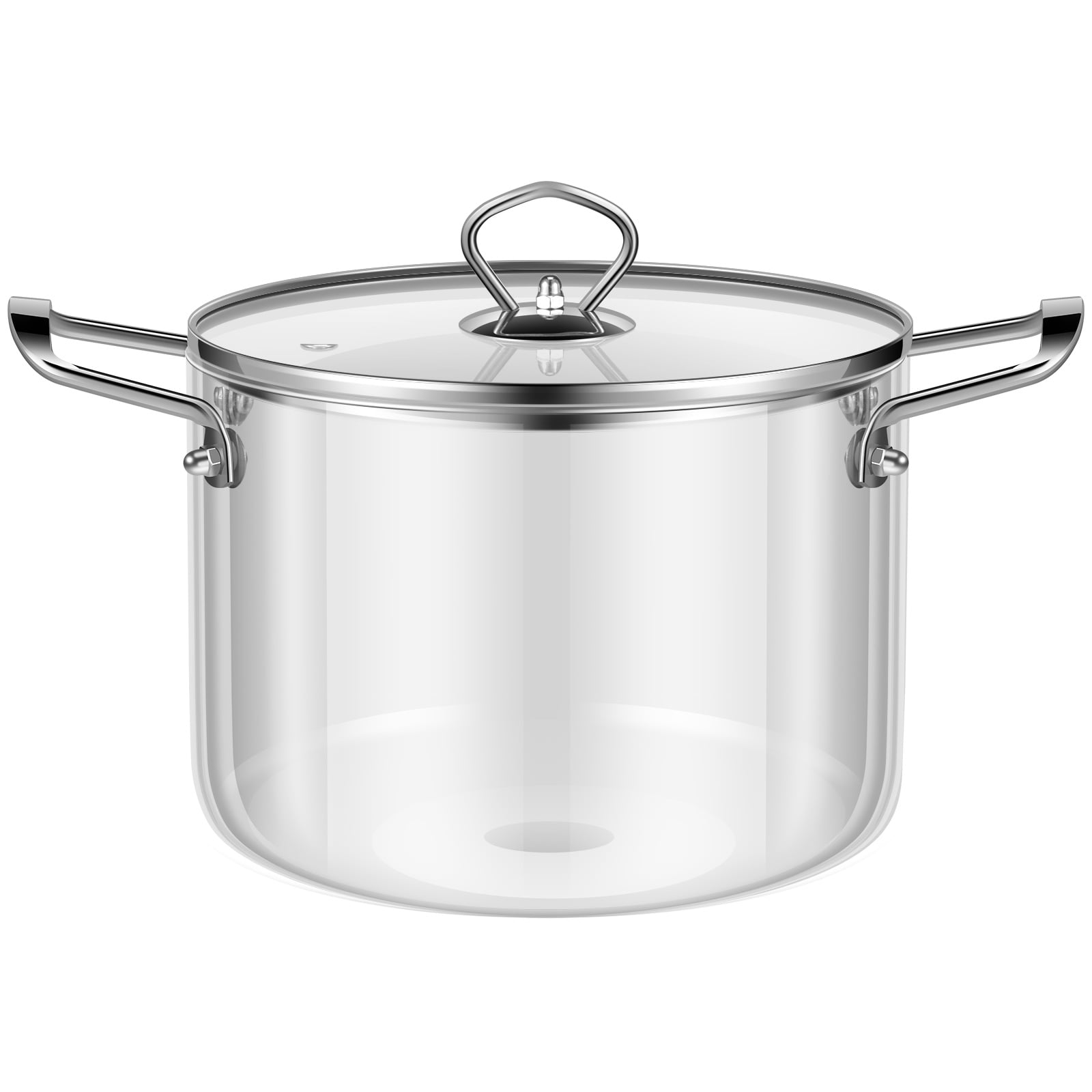 3.5L Glass Cooking Pot Heat Resistant Simmer Pot Clear Glass Pots with ...