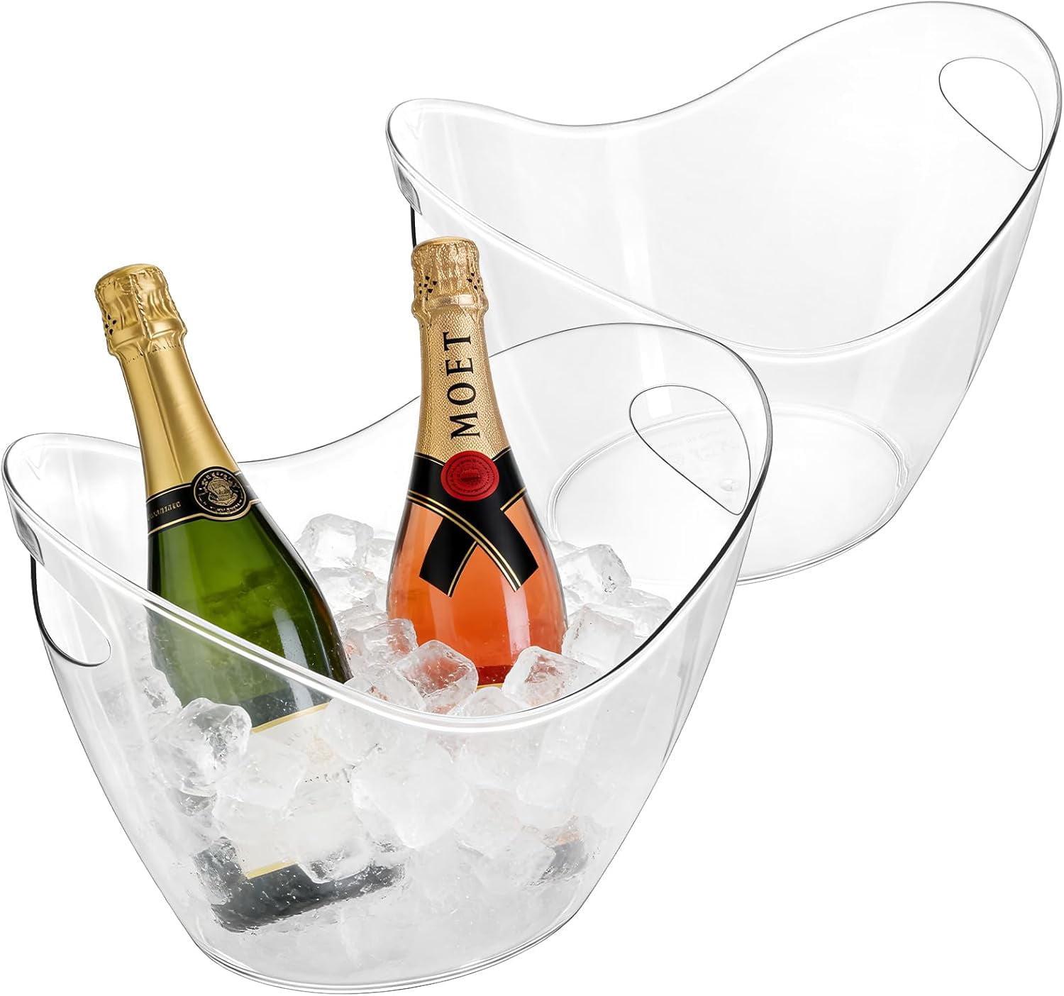 3.5L Ice Bucket for Parties 2 Pcs (in 1 Package), Portable Drink Bucket ...