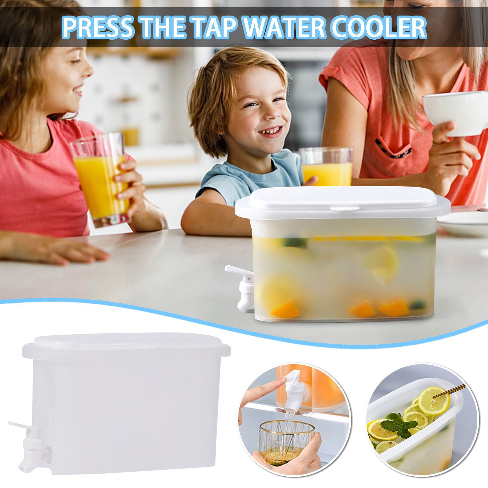 3.5L Large Capacity Kettle with Faucet,Drink Dispenser for Fridge ...