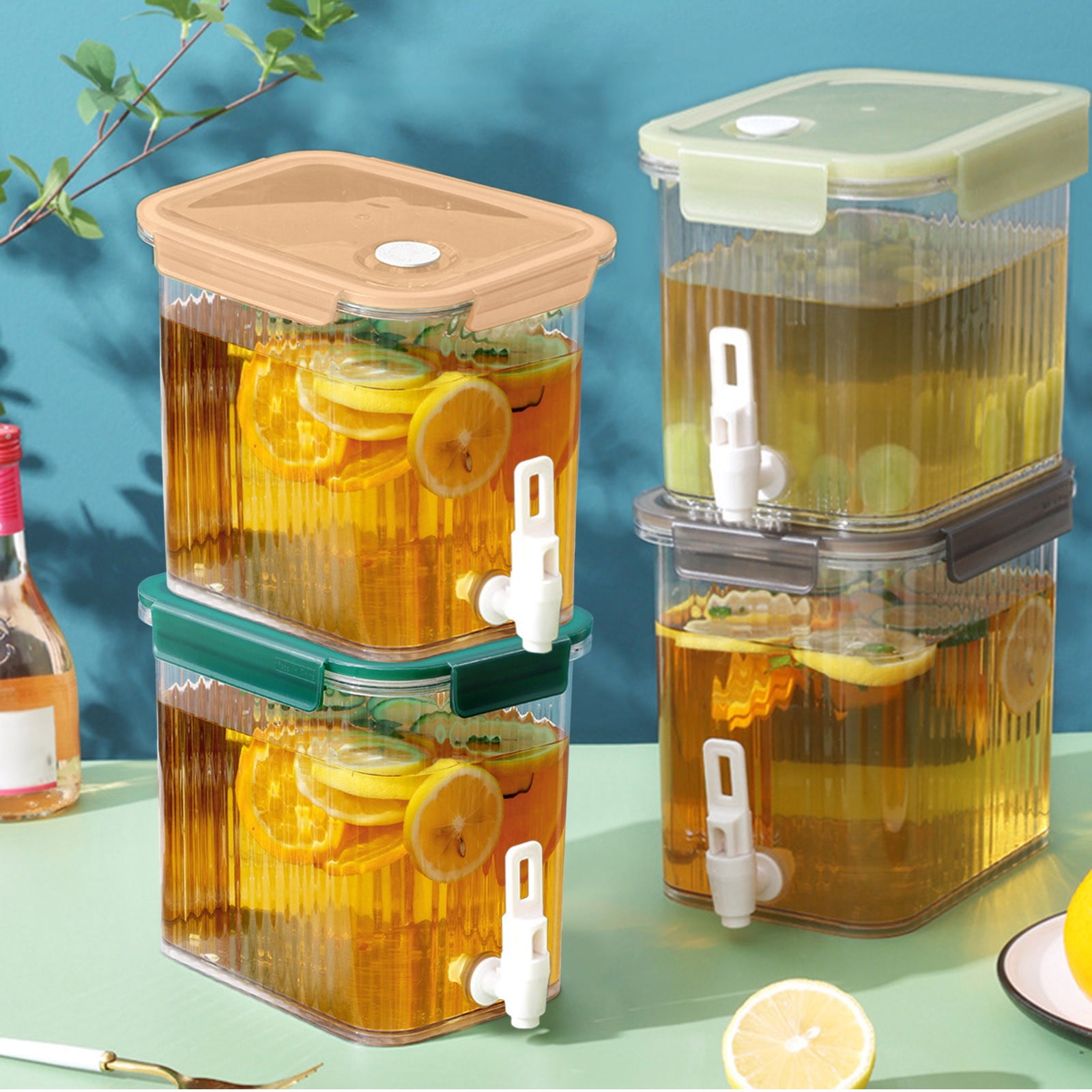 3.5L Large Capacity Plastic Beverage Dispenser, Beverage Dispenser With ...