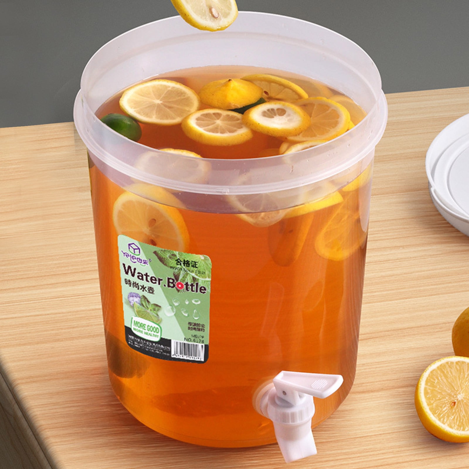 3.5L Plastic Drink Dispenser with Spigot,Refrigerator Drink Dispenser ...