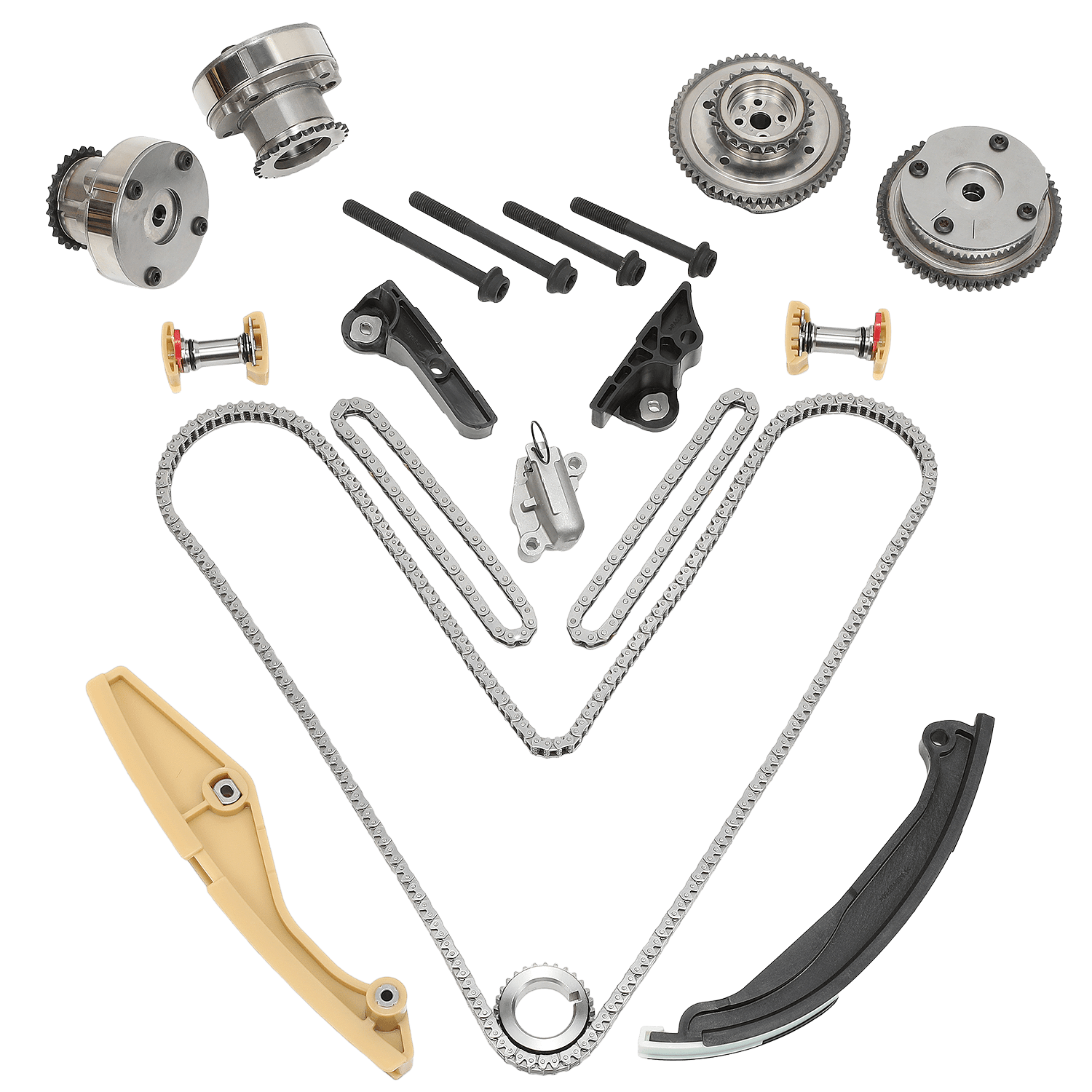 3.5L Timing Chain Kit & Cam Phaser VVT Gears For 11-17 Ford F-150 ...