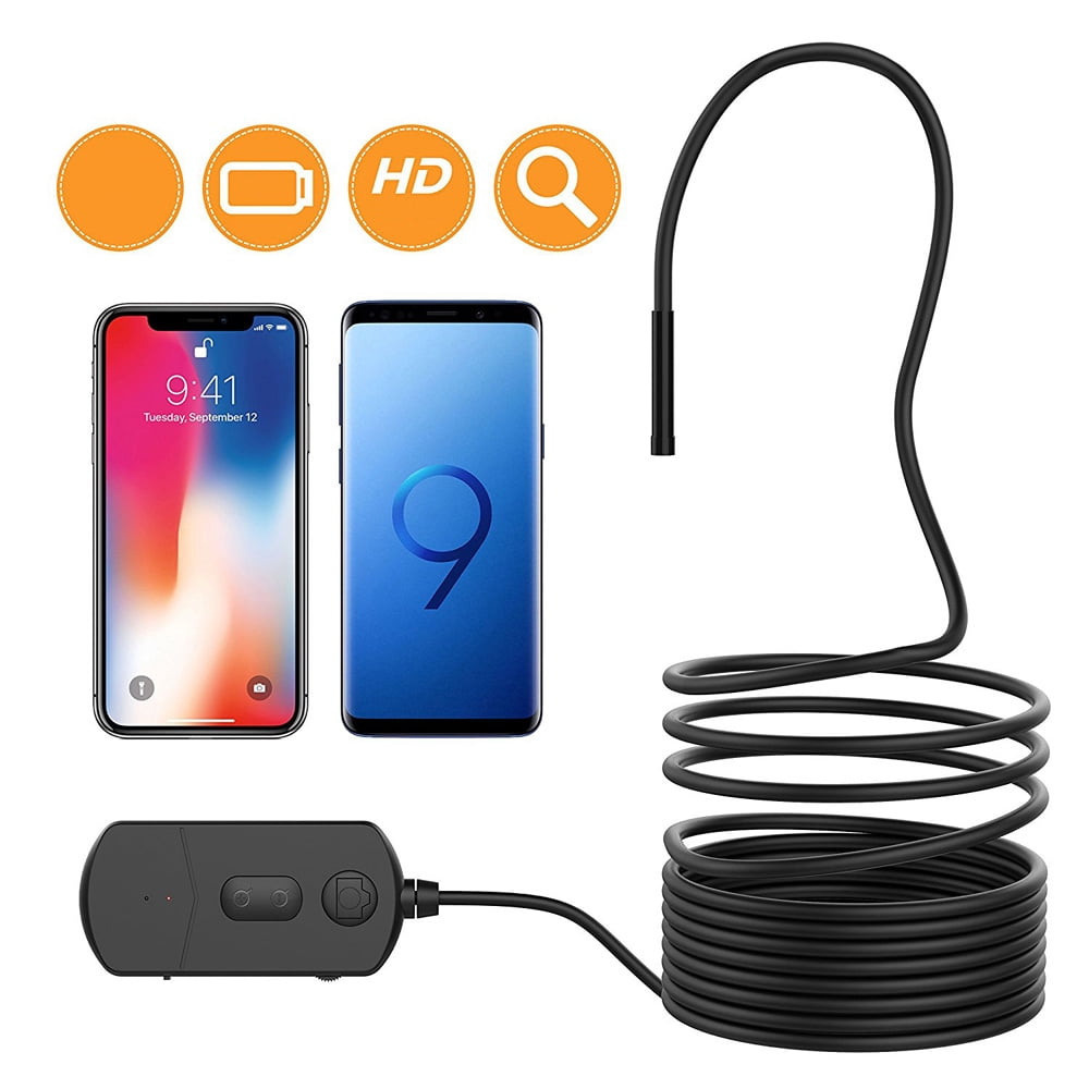 3.5M Cable Endoscope Inspection Camera with Light iPhone Android - WiFi ...