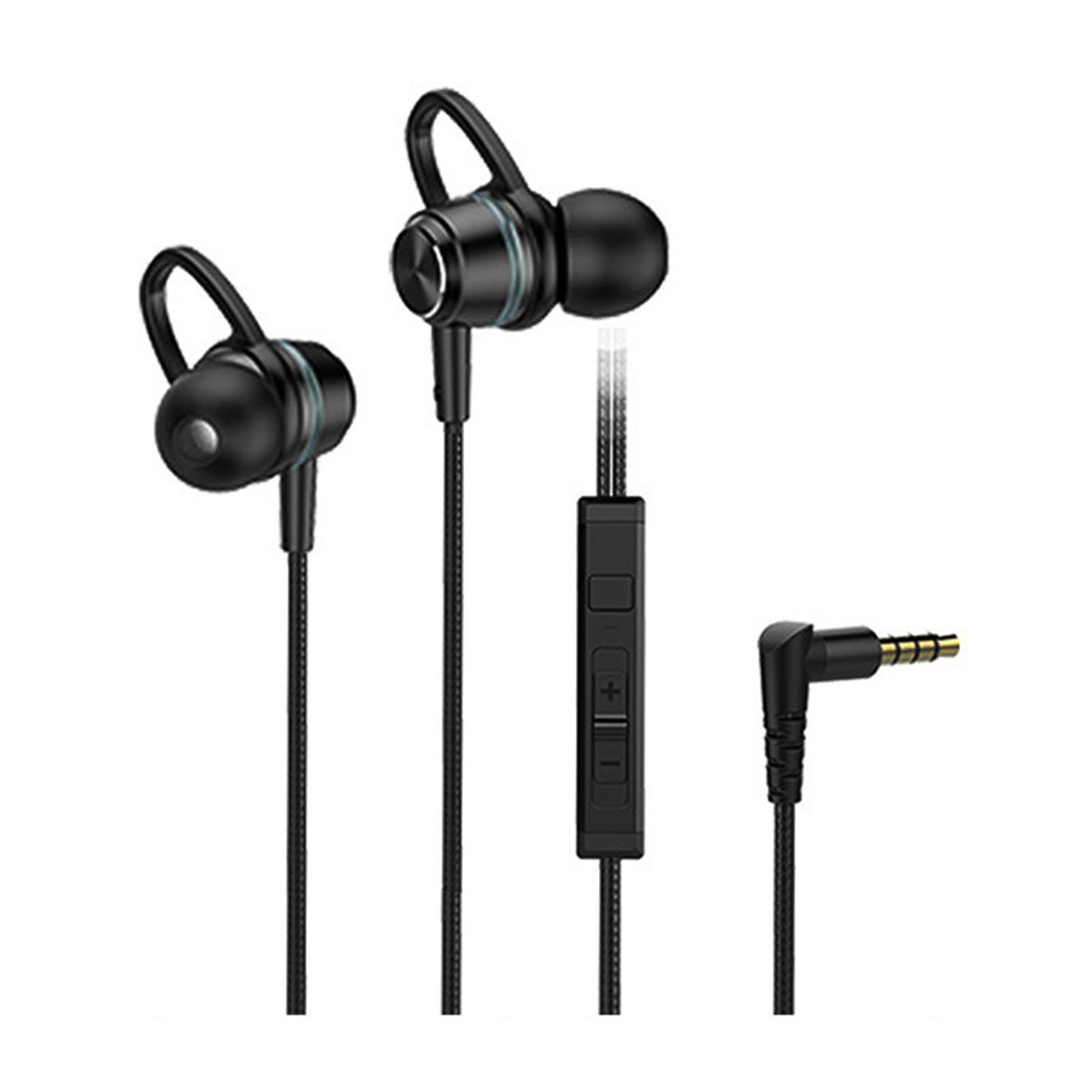 3.5MM Wired Earphones In-ear Stereo Earbuds with Mic Pure Bass Noise ...