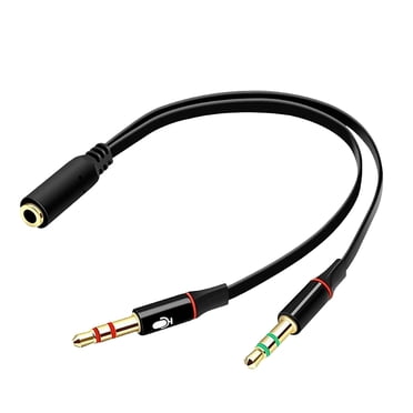 epacks AUX 3.5mm Dual Male to Female Headphone/Mic Y-Splitter Cable ...