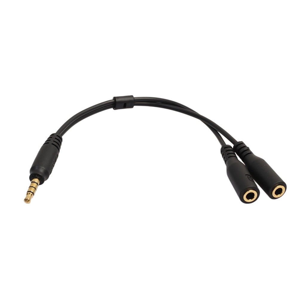 3.5mm Stereo Jack Headphone Y Splitter TPE Cable Lead 1 Male to 2 Dual ...