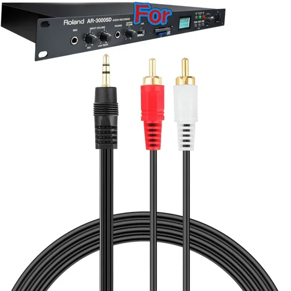 3.5Mm To 2 Rca Audio Line-In Cable Cord For Roland Ar-3000Sd A/V Audio ...