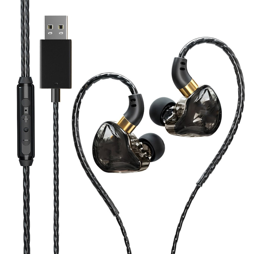 3.5Mm/Type C/USB Headphone with Microphone for Desktop Comuter Earbuds ...