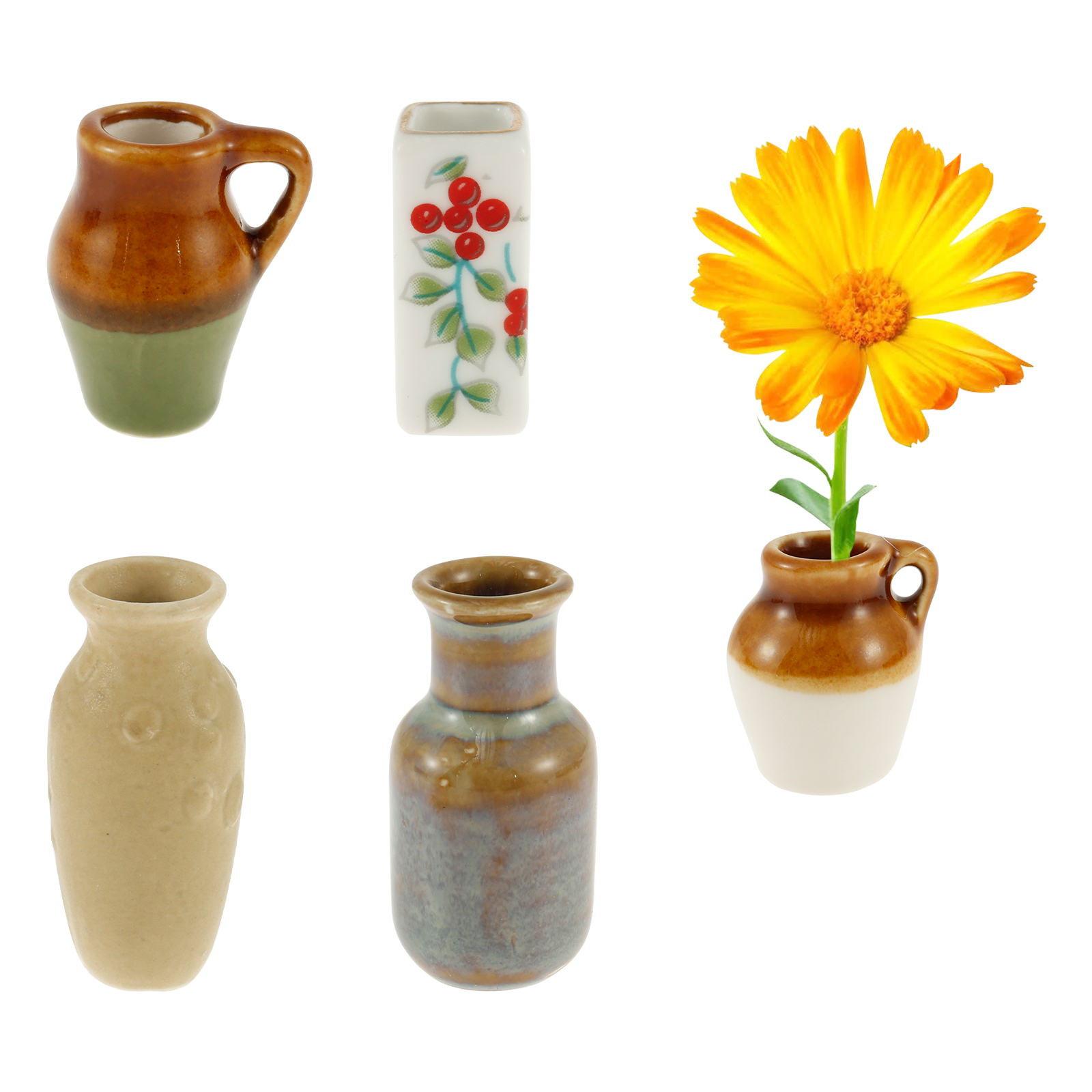 3/5Pcs Ceramic Mini Vase Fridge Magnet Versatile Secured Absorbing ...