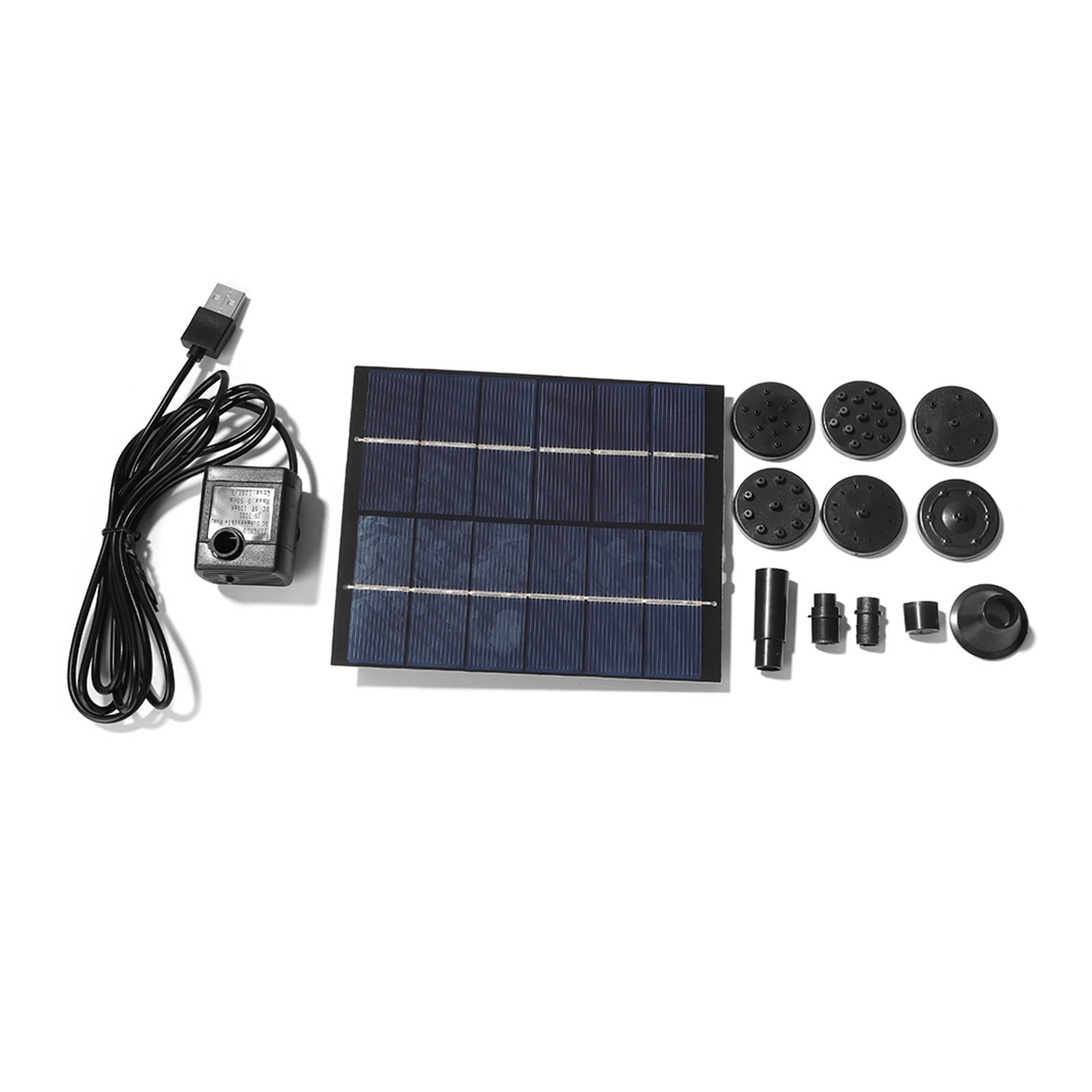 3/5W Solar Water Pump With 6 Nozzles Fountain Pump Hydroponics ...