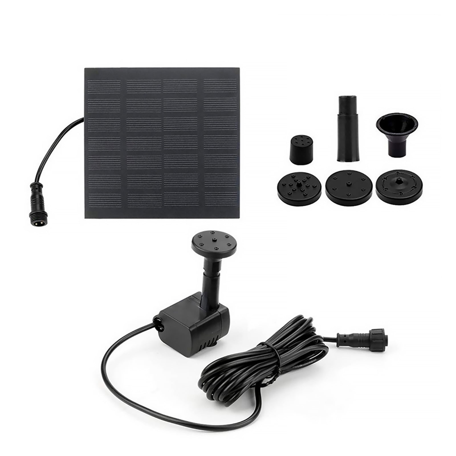3/5W Solar Water Pump With 6 Nozzles Fountain Pump Hydroponics ...