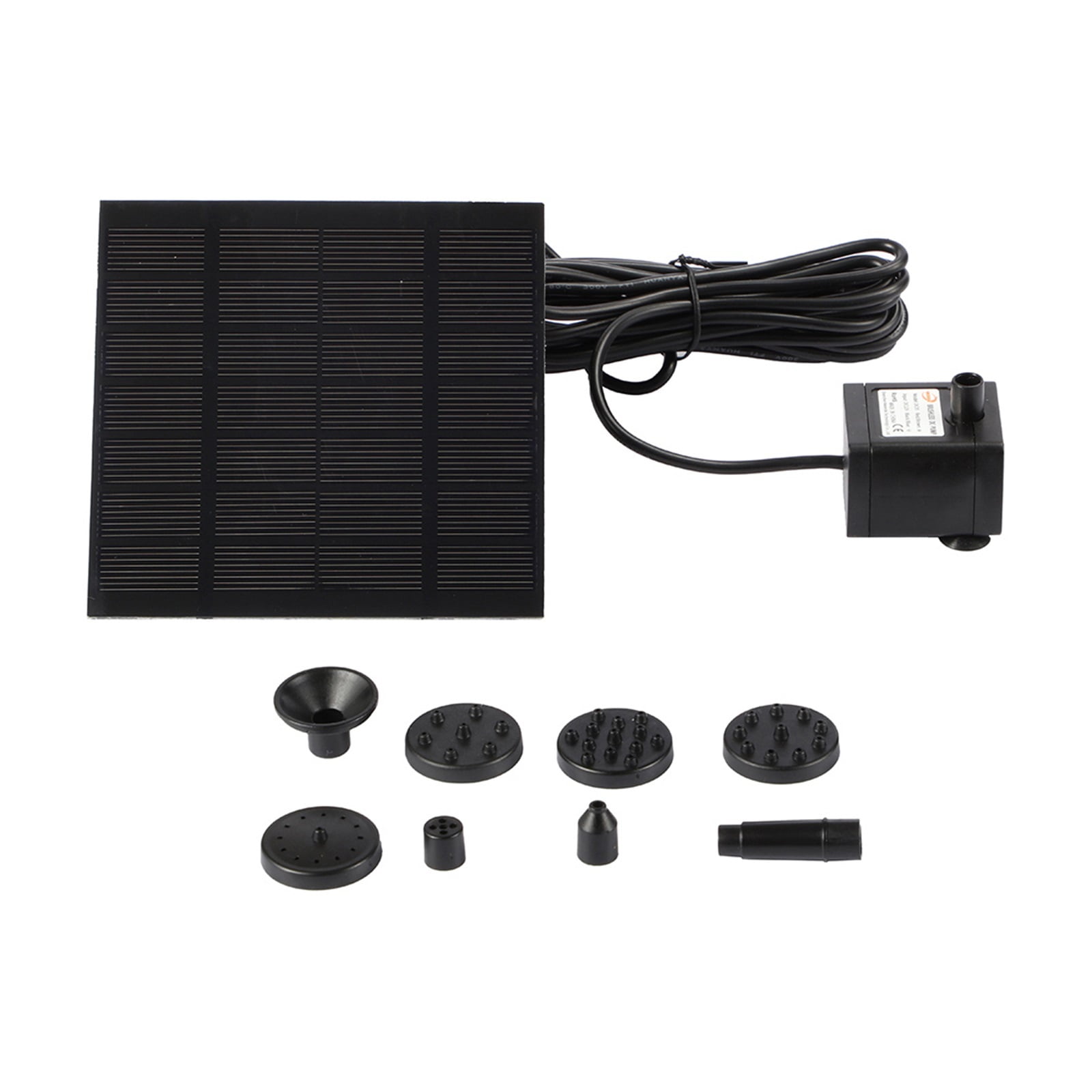 3/5W Solar Water Pump With 6 Nozzles Fountain Pump Hydroponics ...