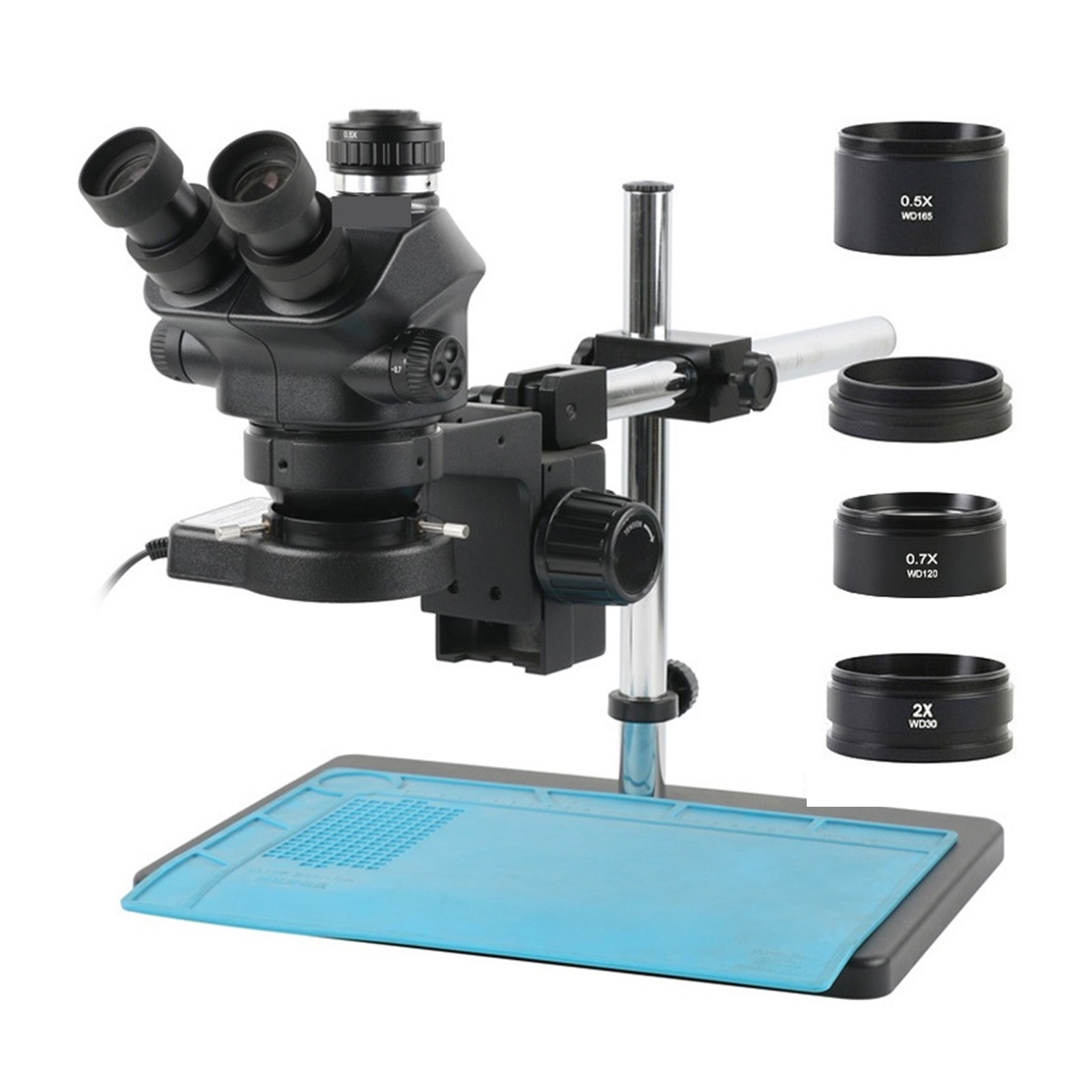 3.5X-100X Industrial Lab Simul Focal Adjustable Stereo Trinocular ...