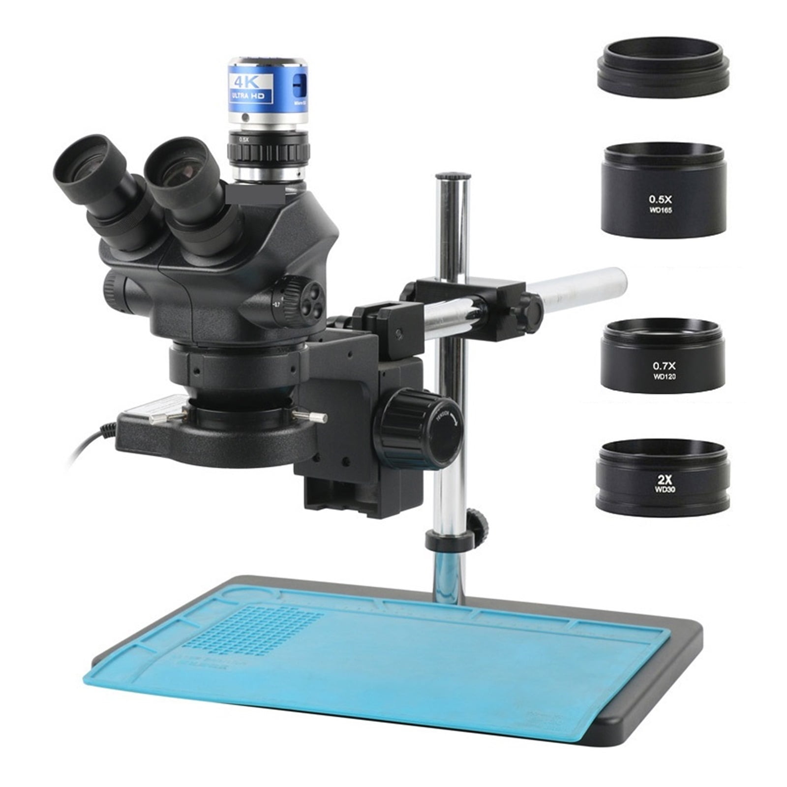 3.5X-100X Industrial Lab Simul Focal Adjustable Stereo Trinocular ...