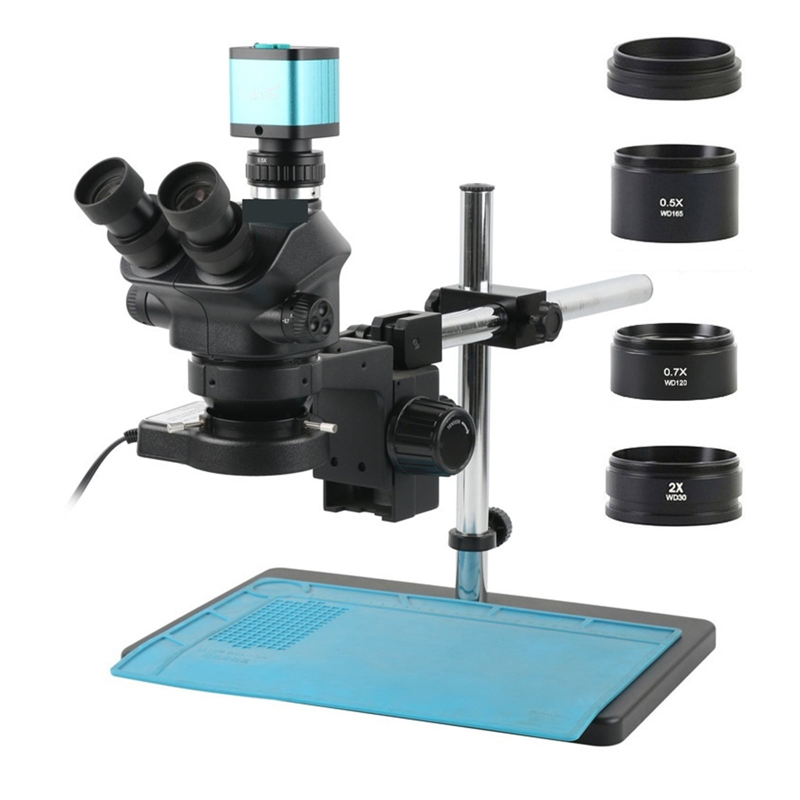 3.5X-100X Industrial Lab Simul Focal Adjustable Stereo Trinocular ...