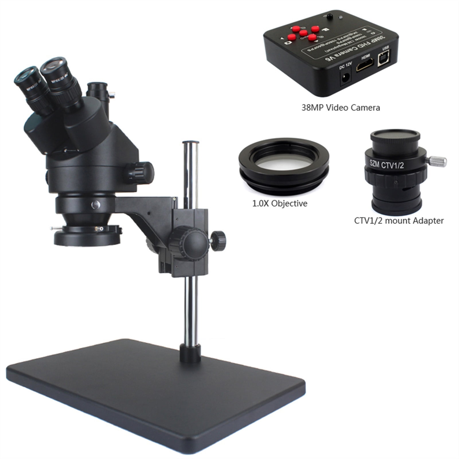 3.5X-90X Trinocular Microscope 38MP 1080P HDMI USB Video Camera Simul ...
