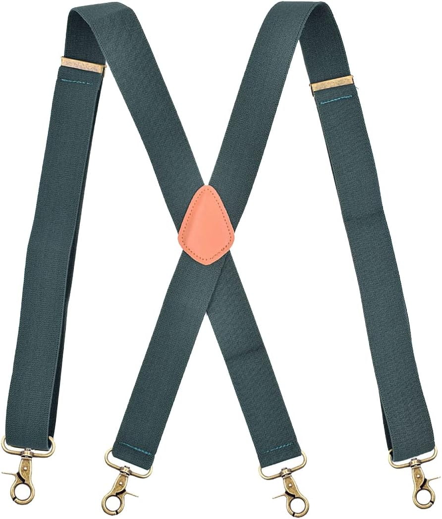3.5X120cm Men Suspenders 4 Clips Buckles Adjustable Suspender X-Type ...