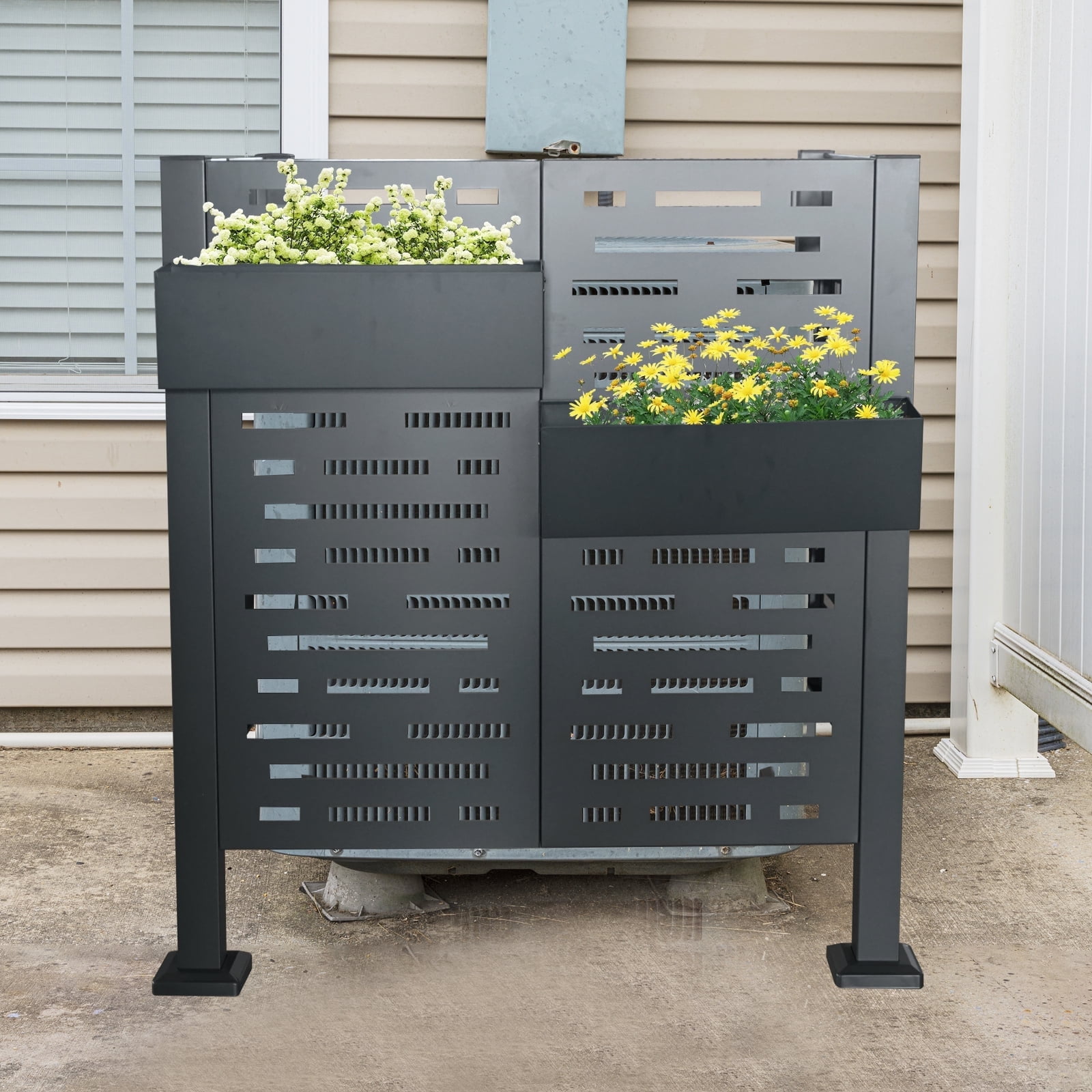 3.5x3.5ft Outdoor Air Conditioner Fence Privacy Screen,Metal Privacy ...