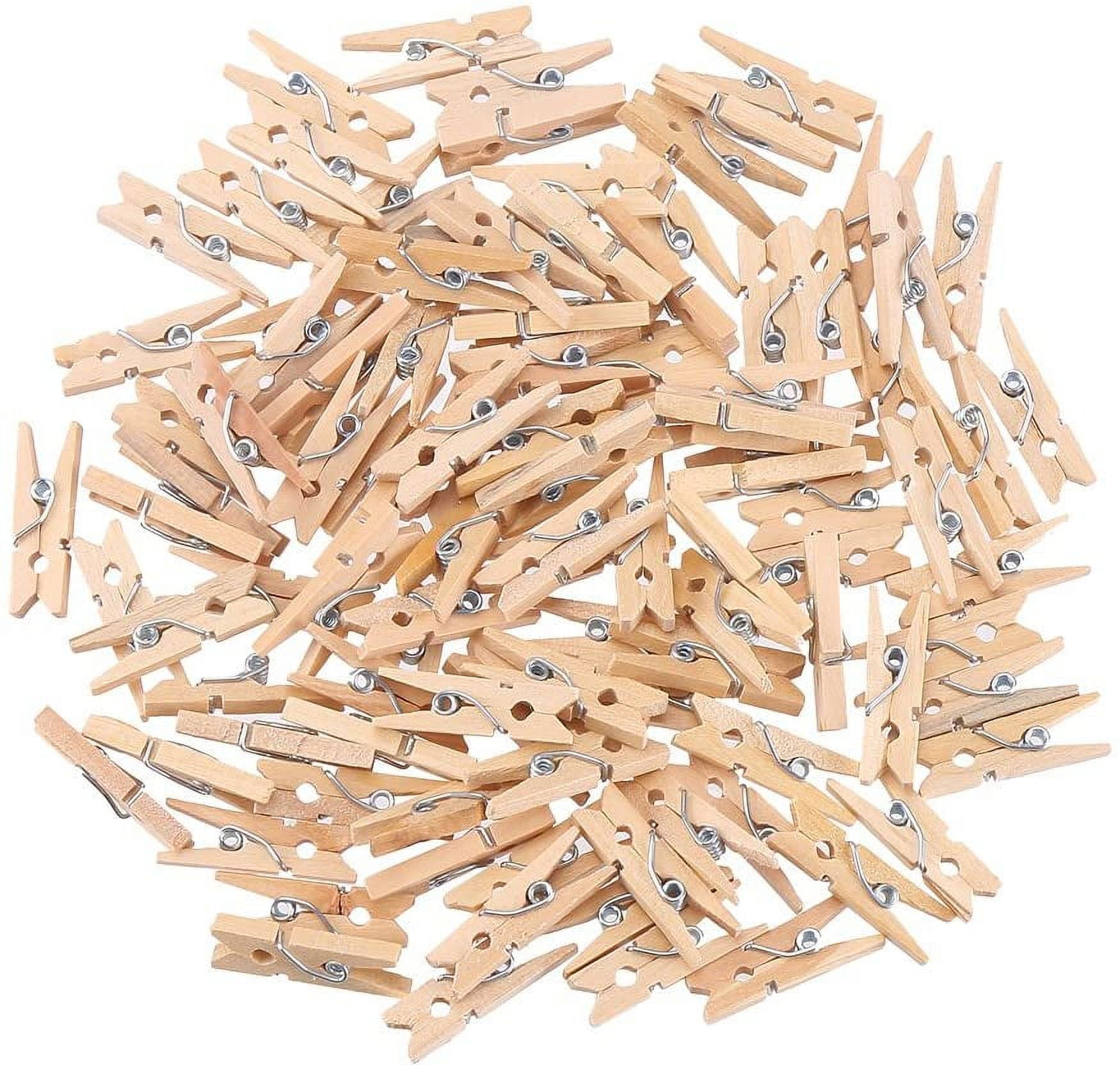 3.5cm Sturdy Natural Wooden Mini Clothespin 120 Pieces in One Package ...
