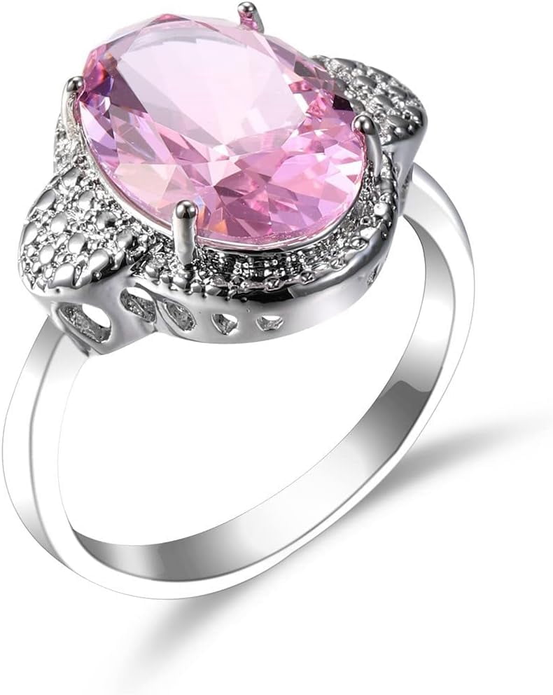 3.5ct Oval Solitaire Engagement Ring Thin Band in Sterling Silver 925 ...