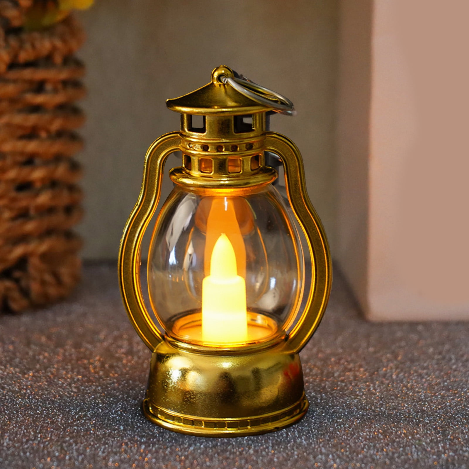3.5in Christmas Small Oil Lamp, LED Retro Light-Up Night Lamps,Portable ...