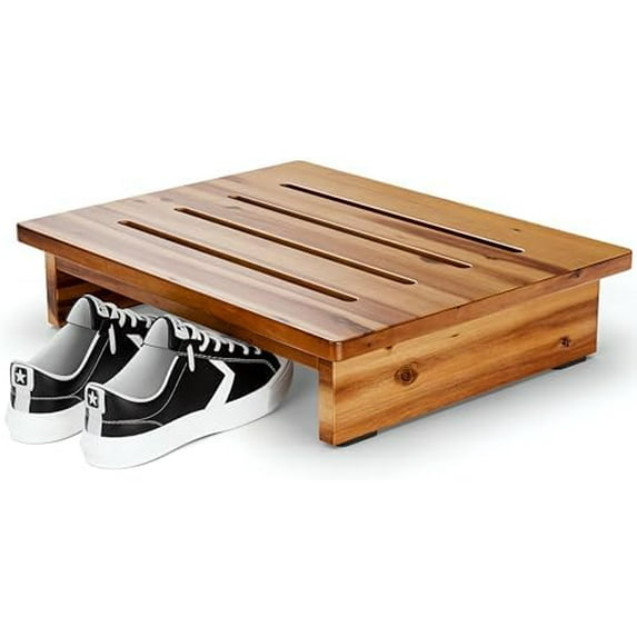 3.5in Height Wooden Step Stool for Adults (Fully Assembled) - 500 Lbs ...