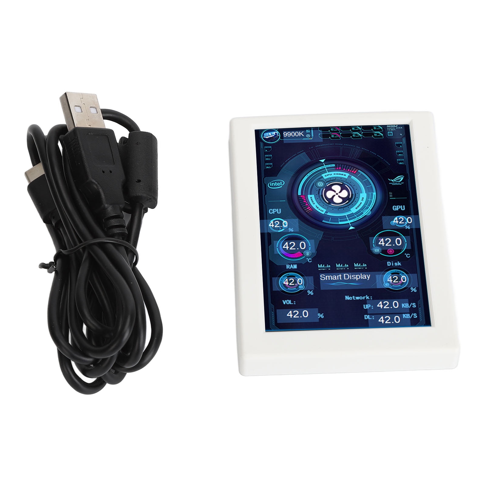 3.5in IPS USB PC Temperature Display 360 Degree Rotatable AIDA64 Computer CPU Data Monitor ...
