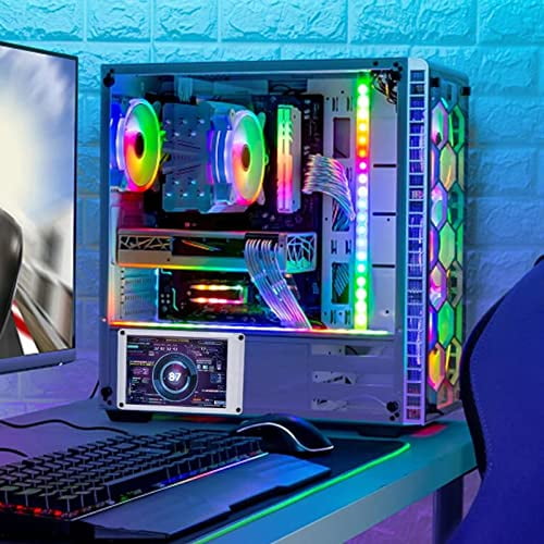 3.5inch IPS USB Mini Screen, Computer Temp Monitor, Dimmable Theme Editor PC CPU Data Monitor ...