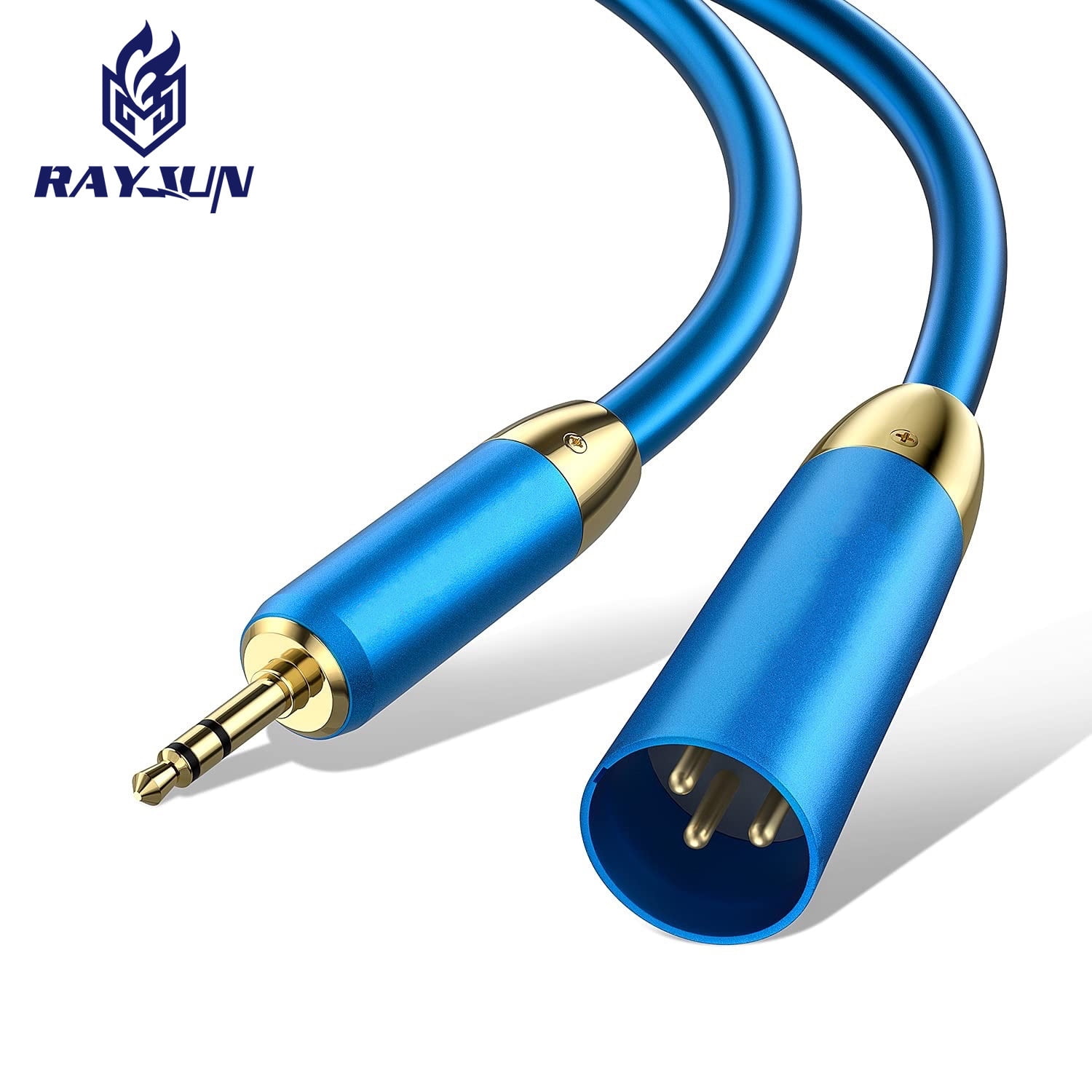 3.5mm (1/8") TRS to XLR Male/Female Audio Cable - Gold Plated Balanced ...
