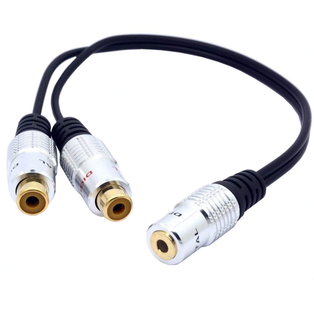 3.5mm 1/8inch Female Adapter Cord Stereo Y Splitter Cable Converter ...