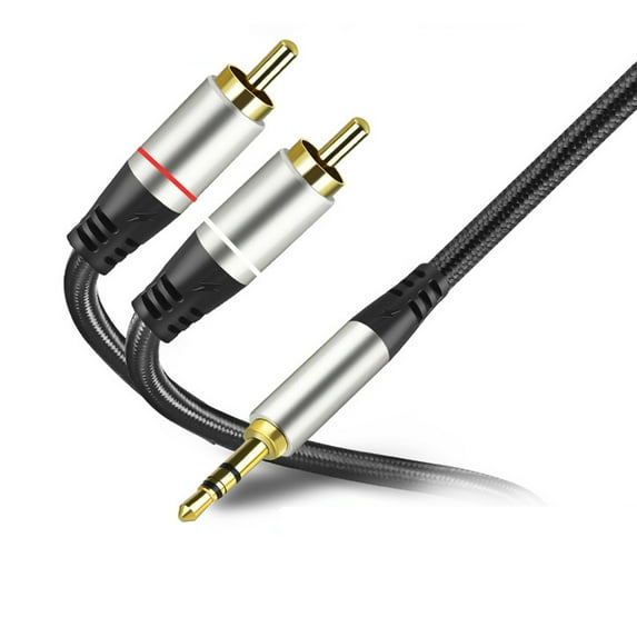 3.5mm to 2 RCA Audio Cable, Dual Lotus Stereo Y Splitter, Gold Plated ...