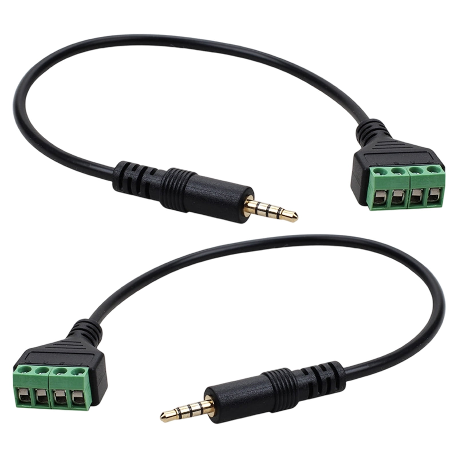 3.5mm 4 Pin Screw Terminals Balun Cable Gold Plateds Connectors for ...