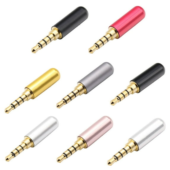 3.5mm 4 Poles Headphone Jack Audio Male Plug Jack Adapter Stereo ...