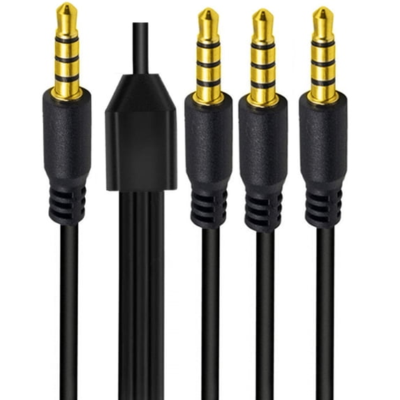 3.5mm 4 Poles Stereo Auxiliary Cable with Gold Plated Connectors for ...