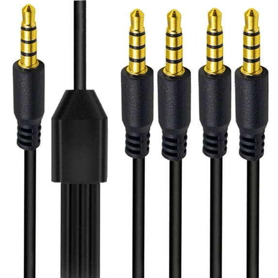 3.5mm 4 Poles Stereo Auxiliary Cable with Gold Plated Connectors for ...