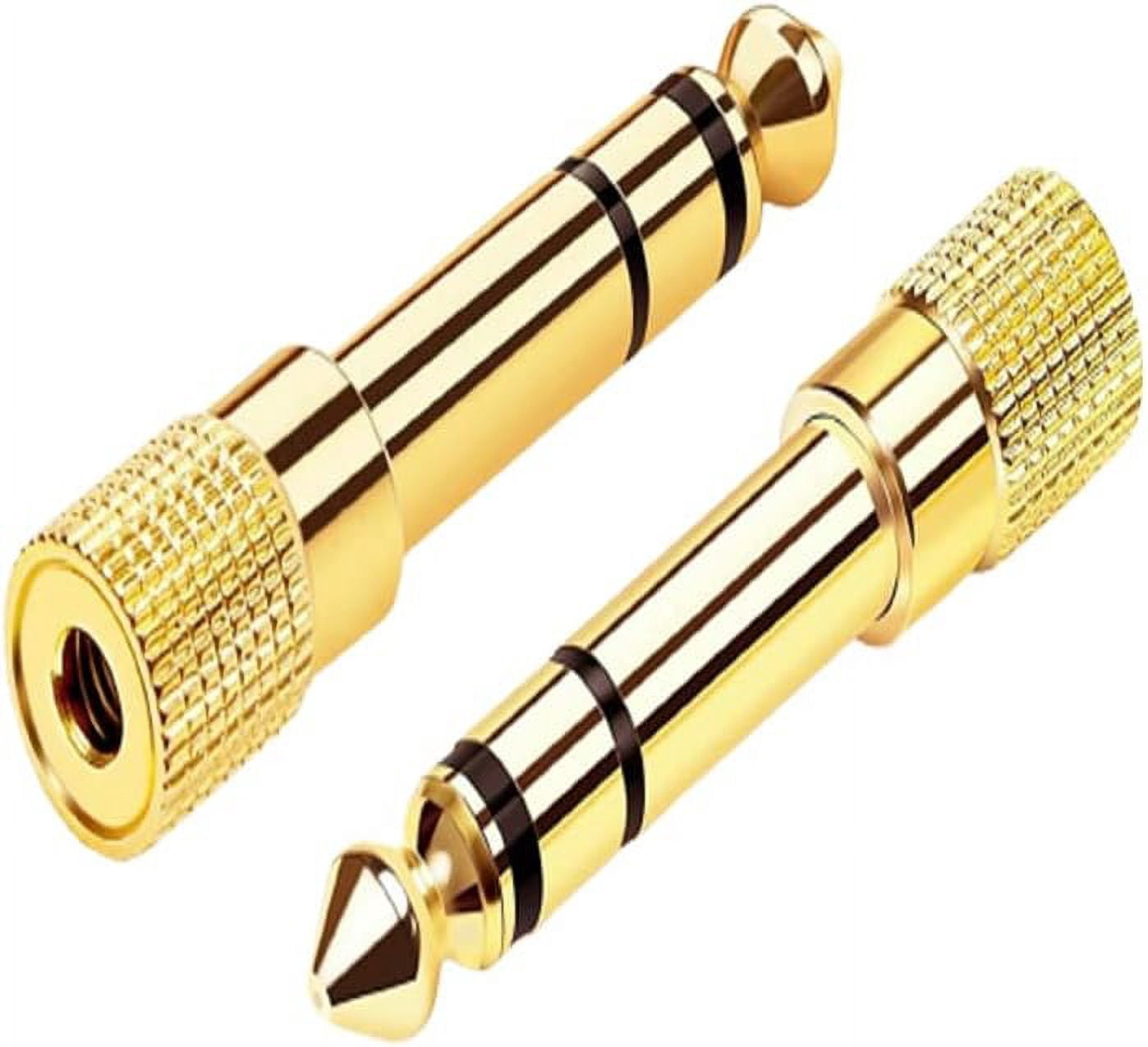 3.5mm to 6.35mm Headphone Jack Plug Audio converter Adapter socket ...