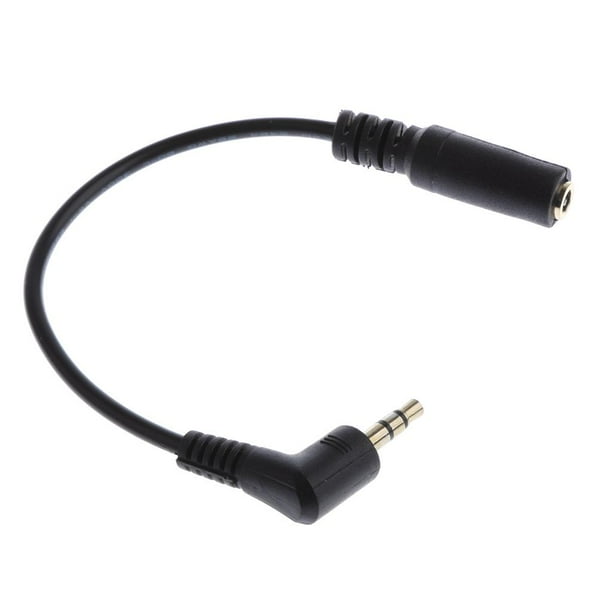 3.5mm 90 Degree 3-Pole Male To Female Stereo 4-Pole Cable Convertor ...
