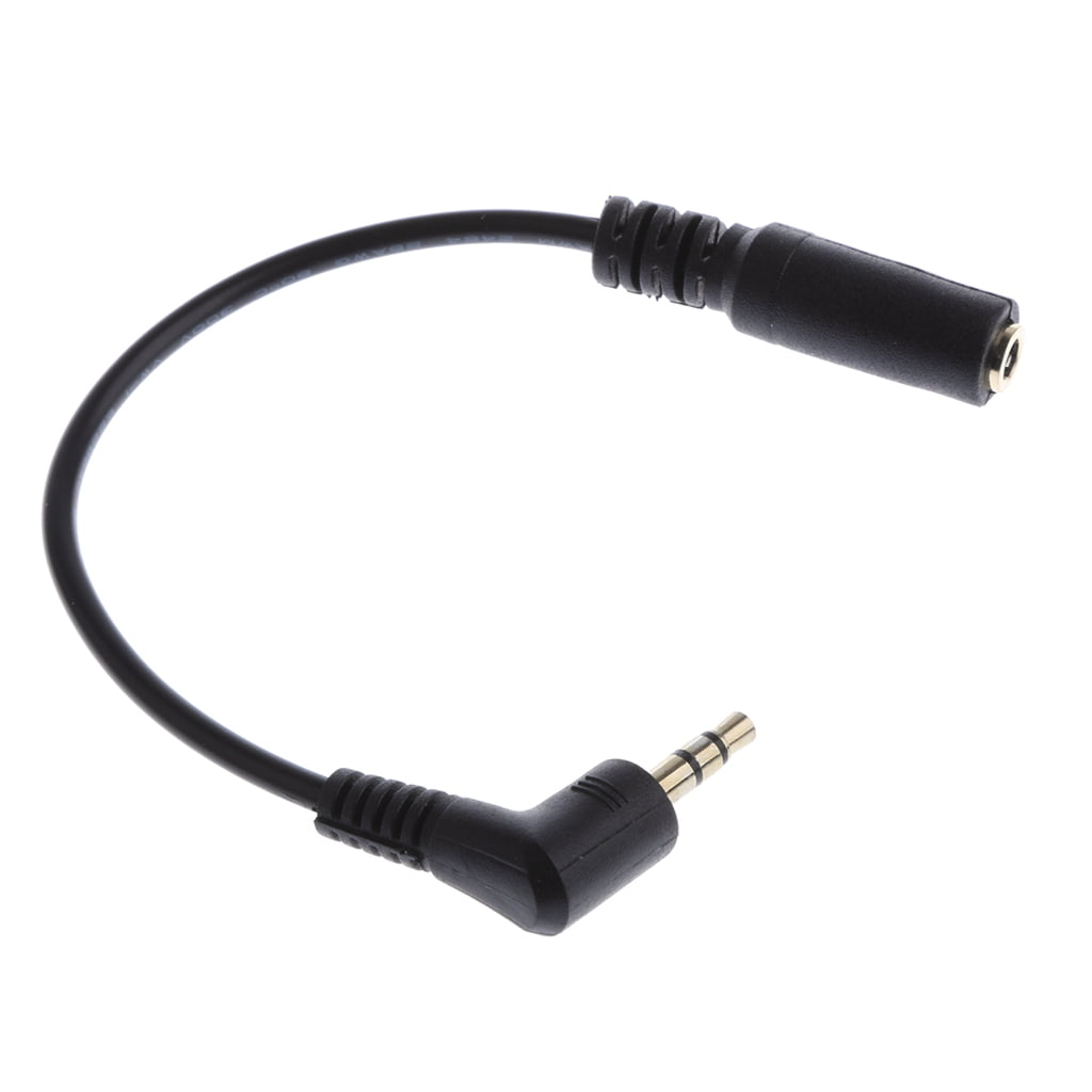 3.5mm 90 Degree 3-Pole Male to Female Stereo 4-Pole Cable Convertor ...