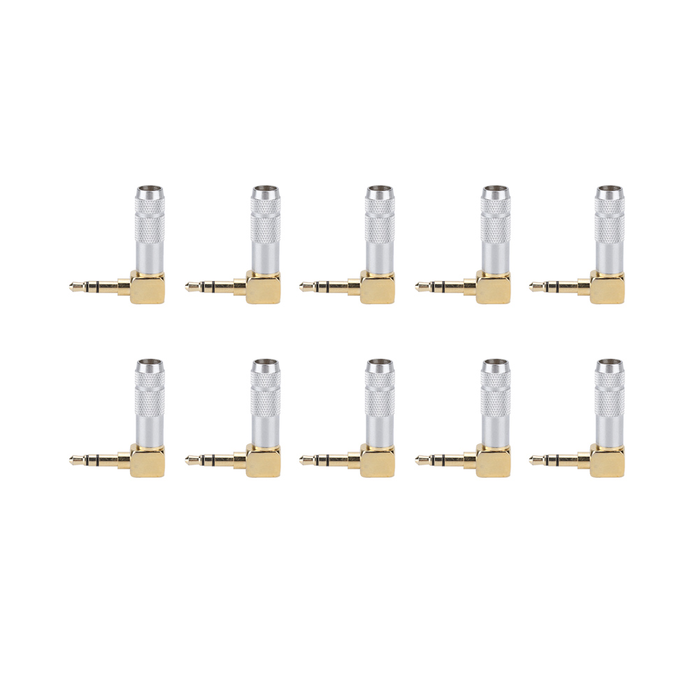3.5mm 90° L-type Elbow Gold-plated Plug Stereo Headphone Plug Audio ...