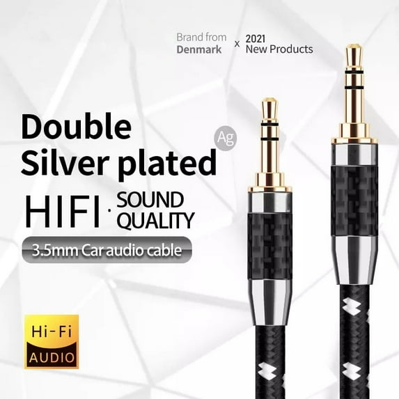 3.5mm AUX Audio Cable for Car, Headphone, Computer Speaker, Digital ...