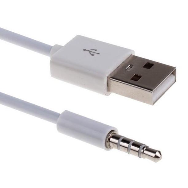 3.5mm AUX Audio Plug Jack to USB 2.0 Male Charge Cable Adapter Cord Car ...