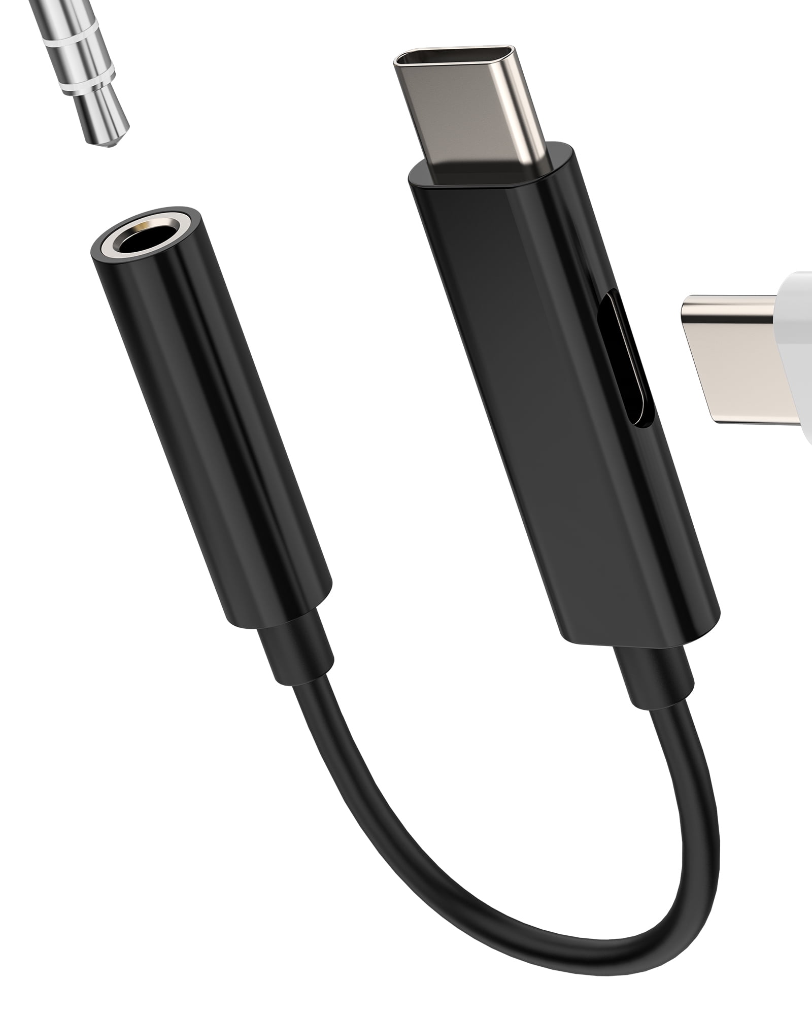 Type C to AUX Headphone Jack Adapter(2 in 1)for iPhone 16 15 Pro Max ...