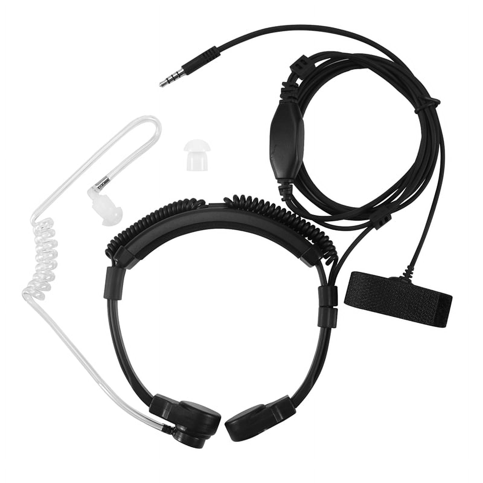 3.5mm Adjustable Throat Mic Earphone Microphone Covert Acoustic Tube ...