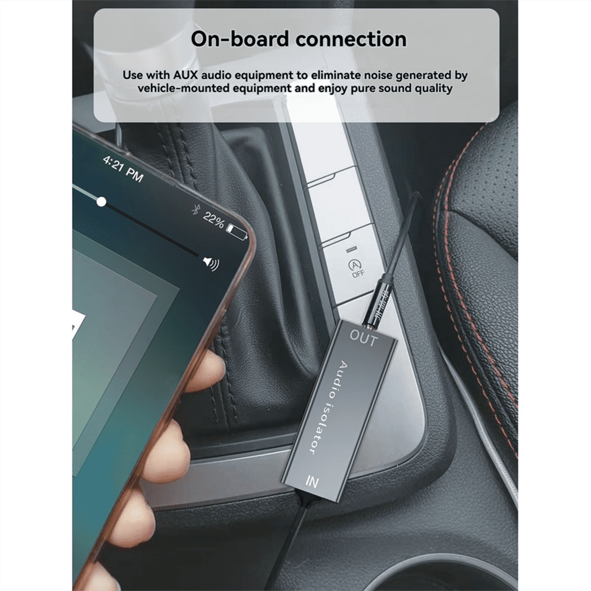 3.5mm Audio Isolator Speaker Line Isolator for Car Stereo Audio System ...