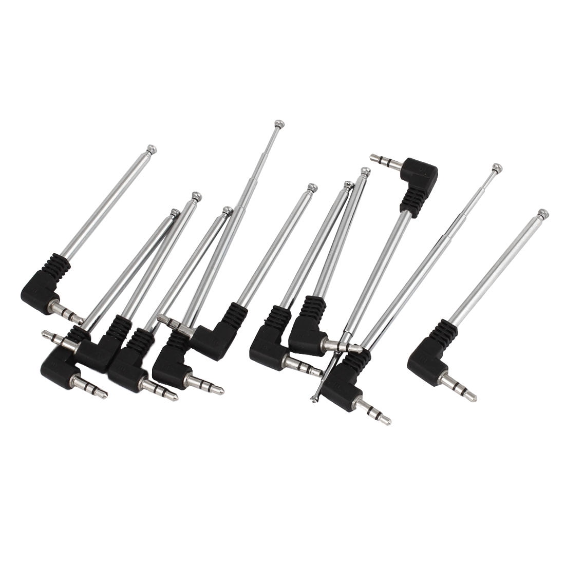 3.5mm Audio Jack 4 Sections FM Radio TV Telescopic Antenna Aerial 9.6 ...