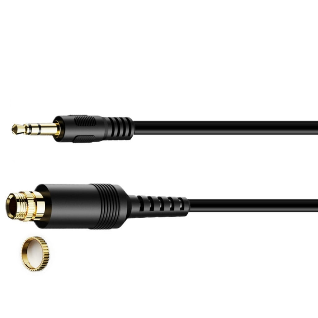3.5mm Audios Plugs Extension Auxiliary 3.5 mm Male to Female Locking Nut Panel Mount Cable ...