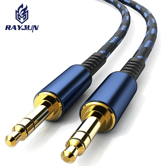 3.5mm Aux Audio Cable for Car, Phone, Computer, Headphones, Gold-Plated ...